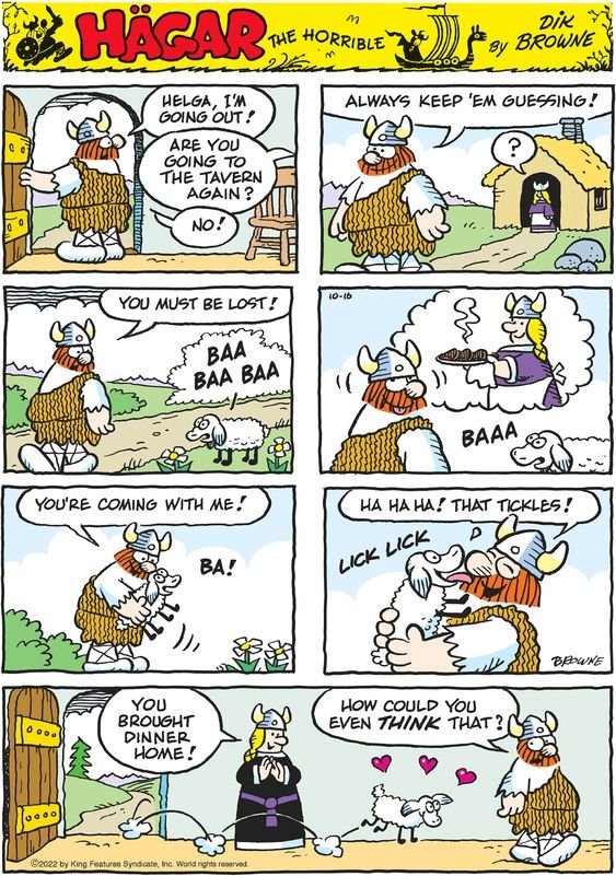 15 most favorite full of humor comics of Hagar the horrible - Funny Comics